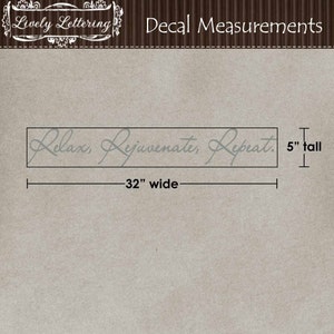 Relax Rejuvenate Repeat Wall Decal, Bathroom Wall Decal, Bathroom Decor ...