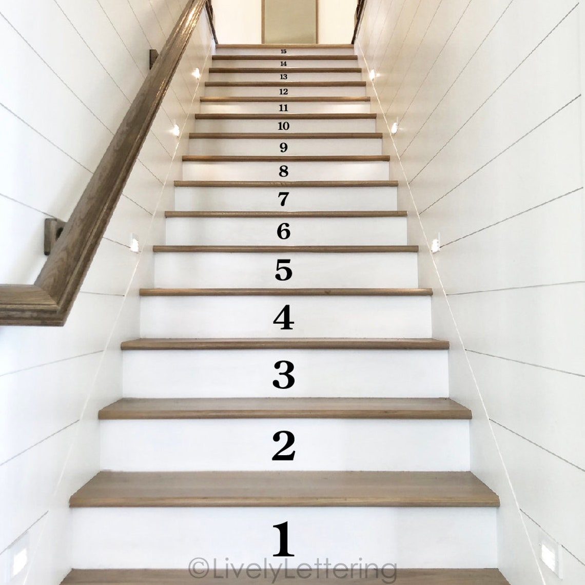 Number Stair Decals Stair Stickers Set of Vinyl Stickers - Etsy