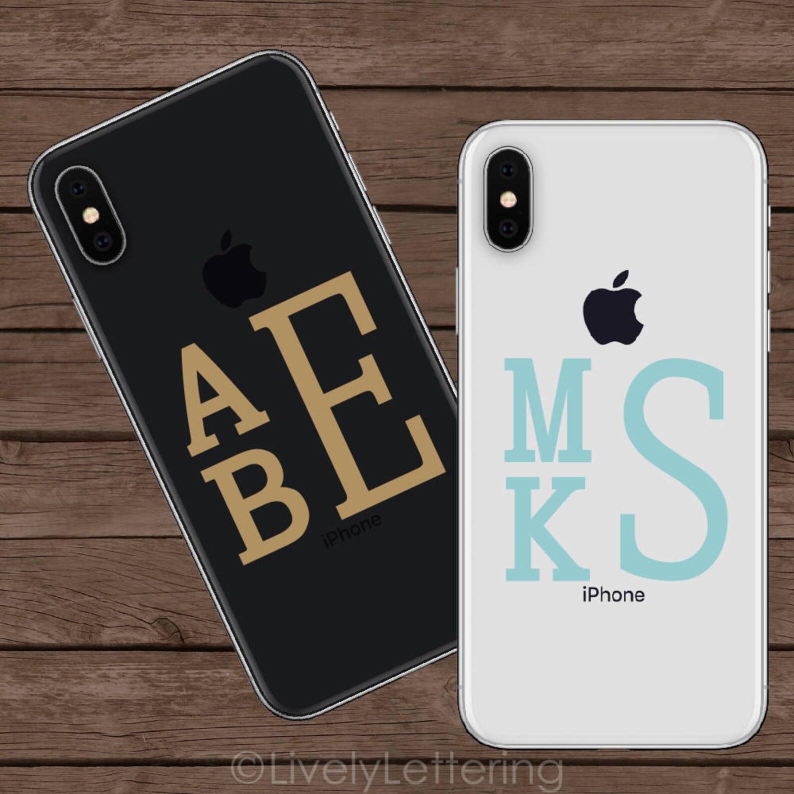 Stacked Monogram Decal Phone Sticker Laptop Decal Stand | Etsy