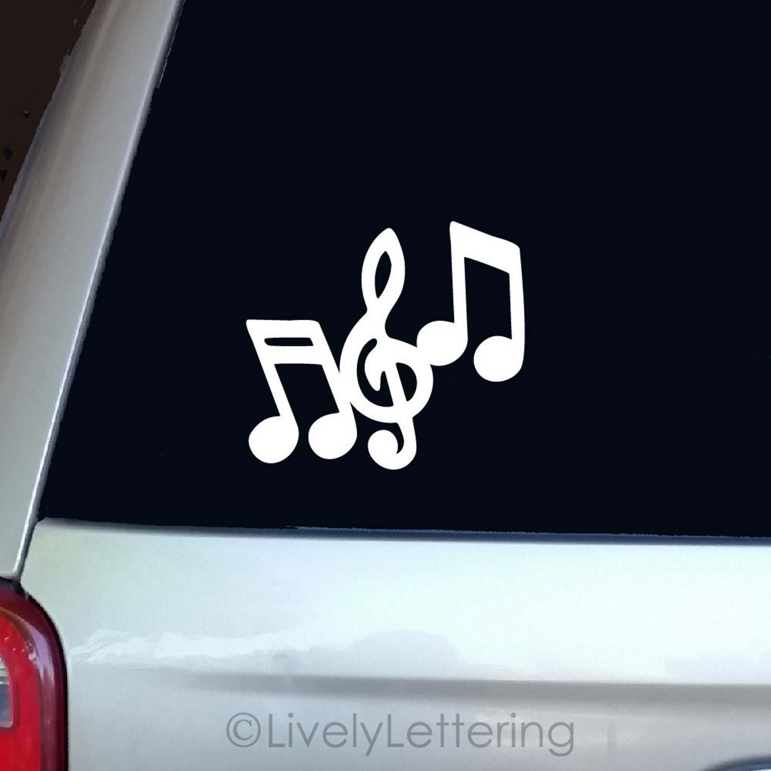 Music Notes Decal Music Car Decal Music Notes Sticker Gift - Etsy