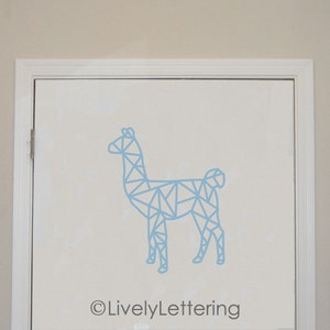 Llama Wall Decal, Llama Sticker, Alpaca Decal, Modern Geometric Sticker ...