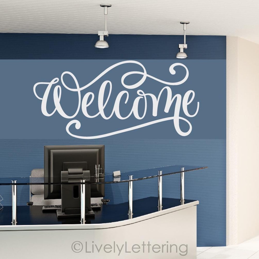 Welcome Wall Decal, Entryway Decal for Church, Office Welcome Sign ...