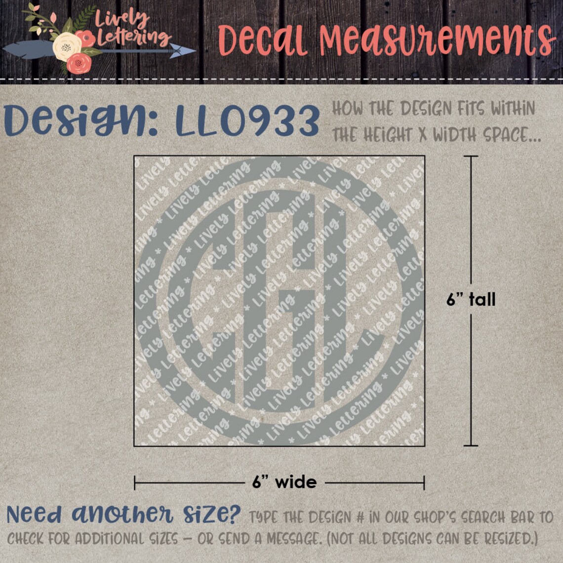 6" Circle Block Monogram, Monogram Wall Decal, Circle Monogram Frame ...