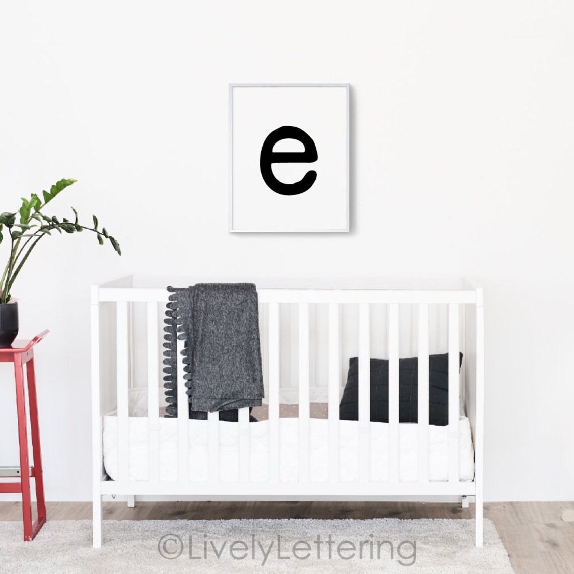 Lowercase Letter Art Print, Unframed Poster Prints, Minimalist Wall Art ...