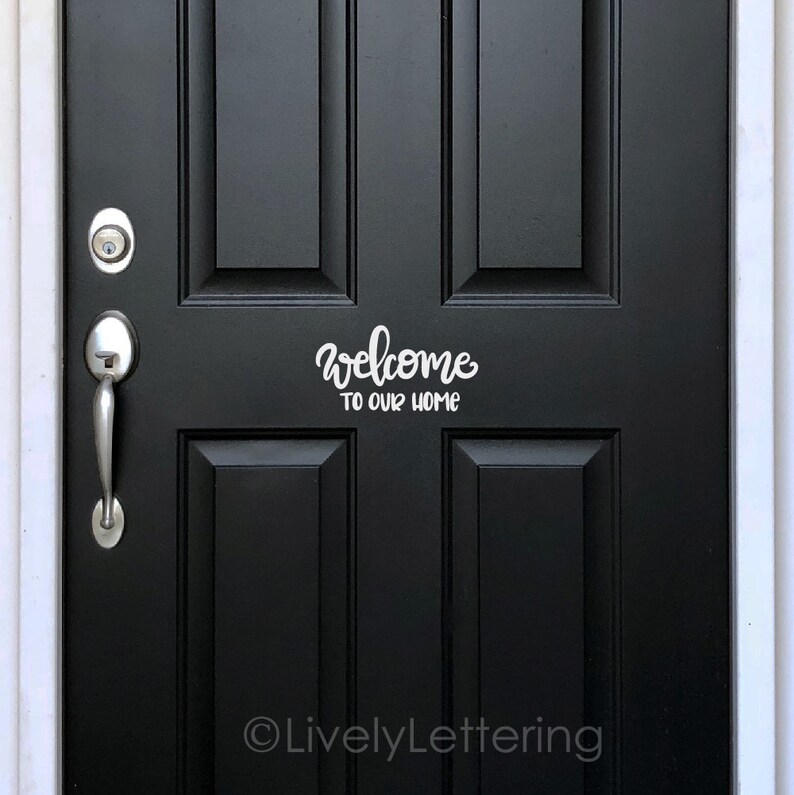 Welcome to Our Home Door Decal, Welcome Decal, Front Door Welcome ...