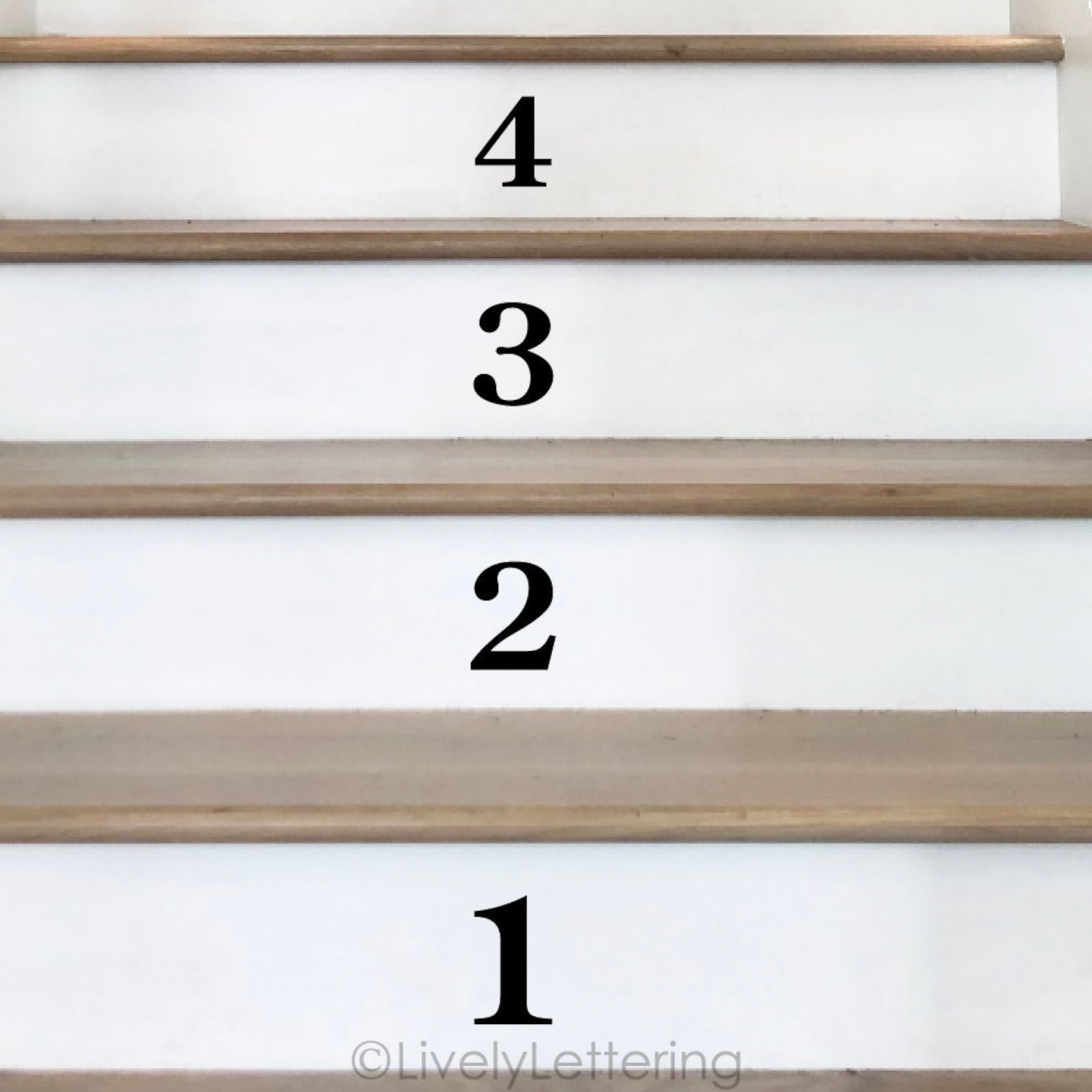 Number Stair Decals, Stair Stickers, Set of Vinyl Stickers, Step Decals ...