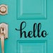 Hello Door Decal Front Door Decal Hello Vinyl Decal Welcome - Etsy