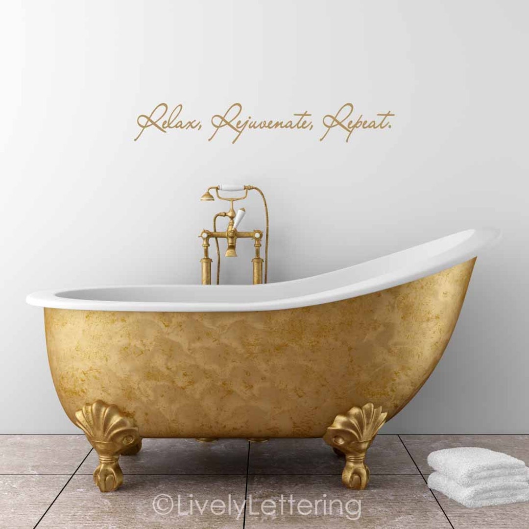 Relax Rejuvenate Repeat Wall Decal Bathroom Wall Decal - Etsy