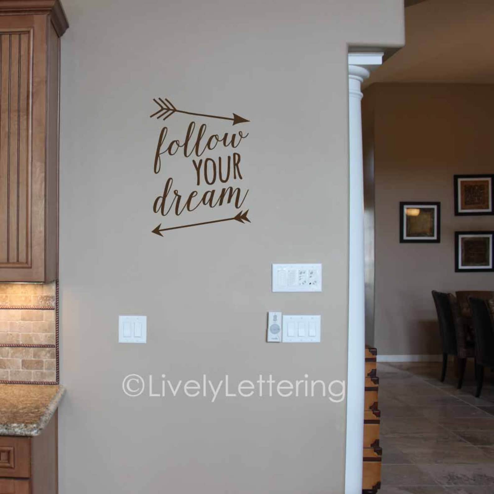 Follow Your Dream Wall Decal Arrow Decor Teen Room - Etsy