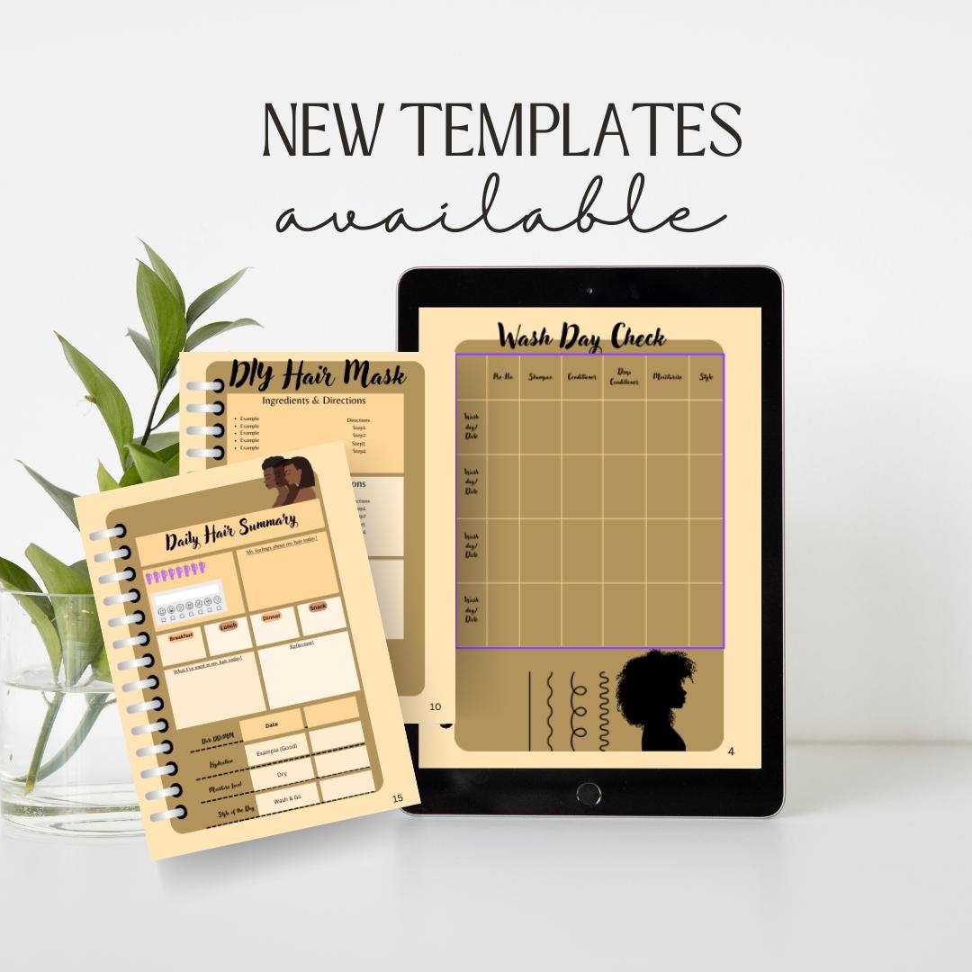 Hair Care Planner Printable | Hair Care Tracker | Natural Hair ...