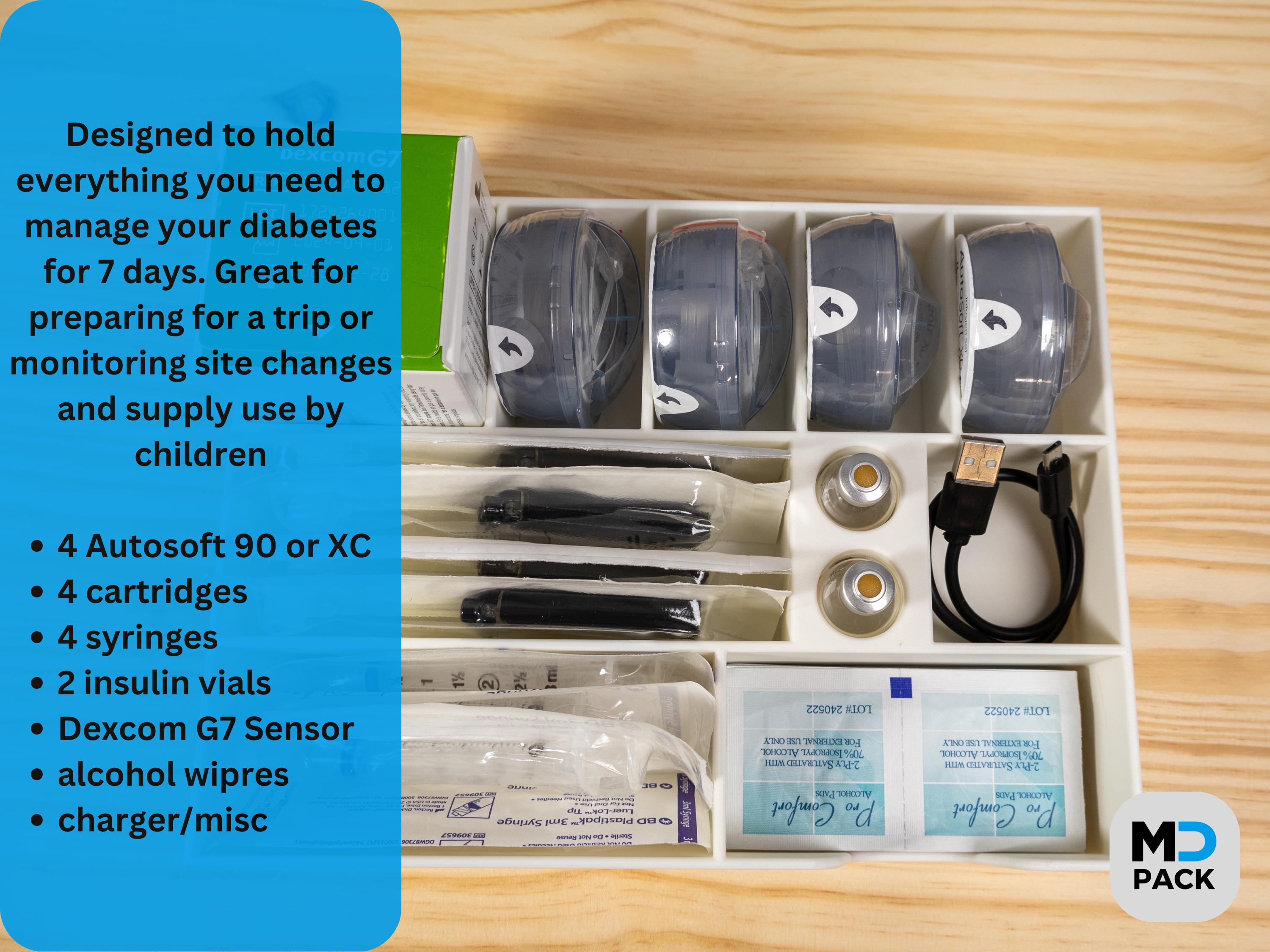Dexcom G7 and Tandem T Slim Insulin Pump Organizer 7 Days of Supplies ...