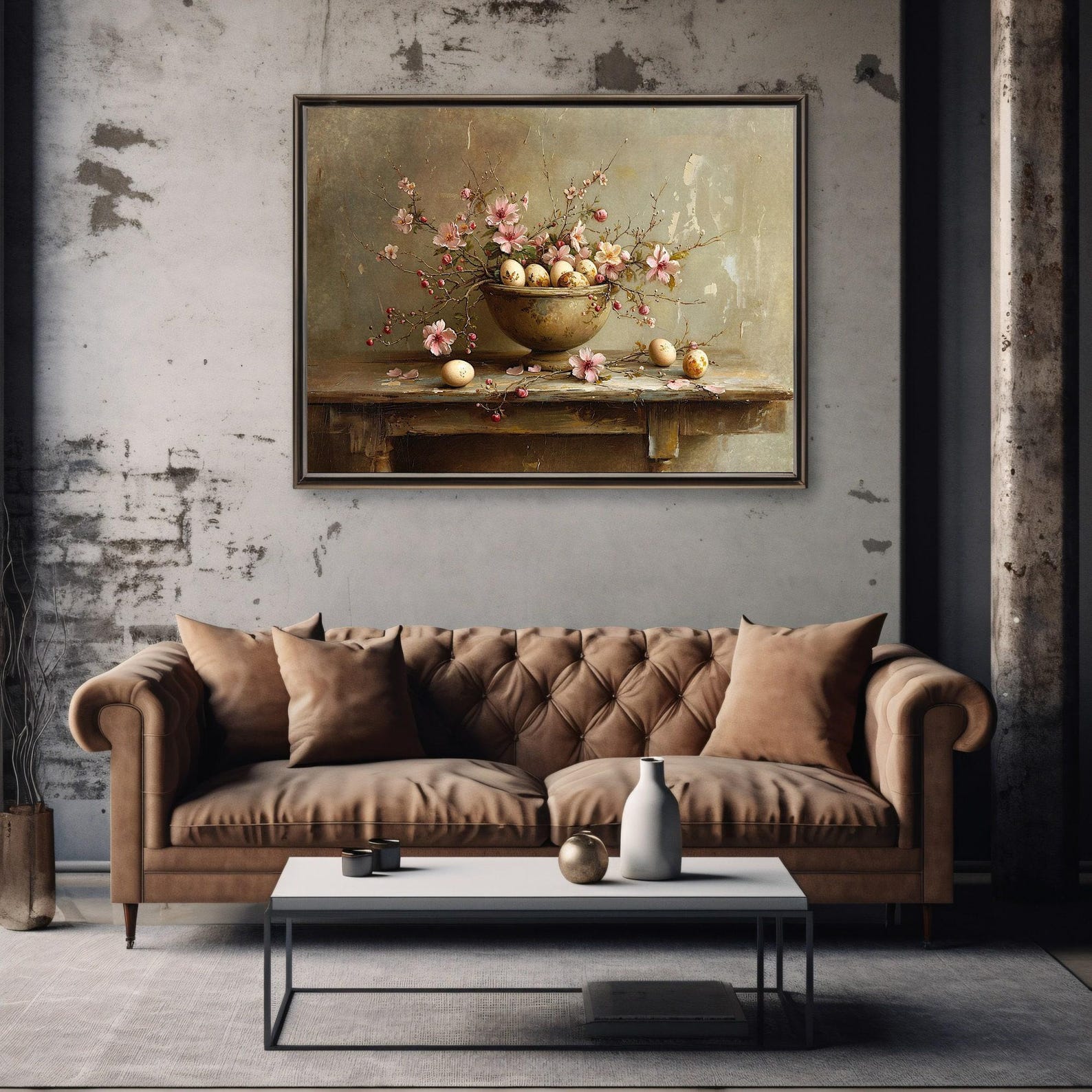 Muted Easter Still Life Wall Art Print Vintage Kitchen Still Life ...