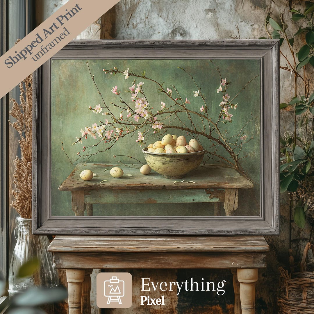 Spring Still Life Wall Art Print Vintage Kitchen Still Life Artwork ...