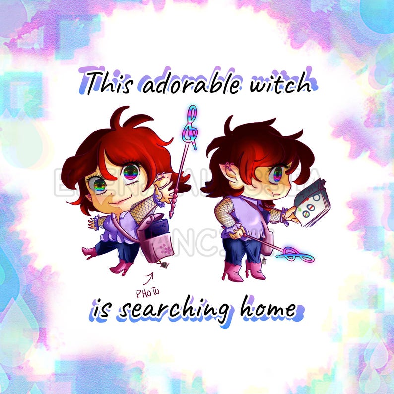 Adorable Chibi Witch Adoptable – Fantasy Magical Character Design (OC ...