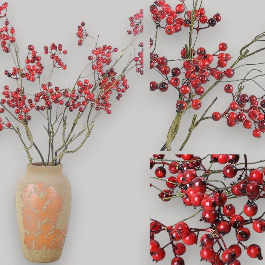 Artificial Plants - 70cm Faux Berry Branches, Creative Gift for ...