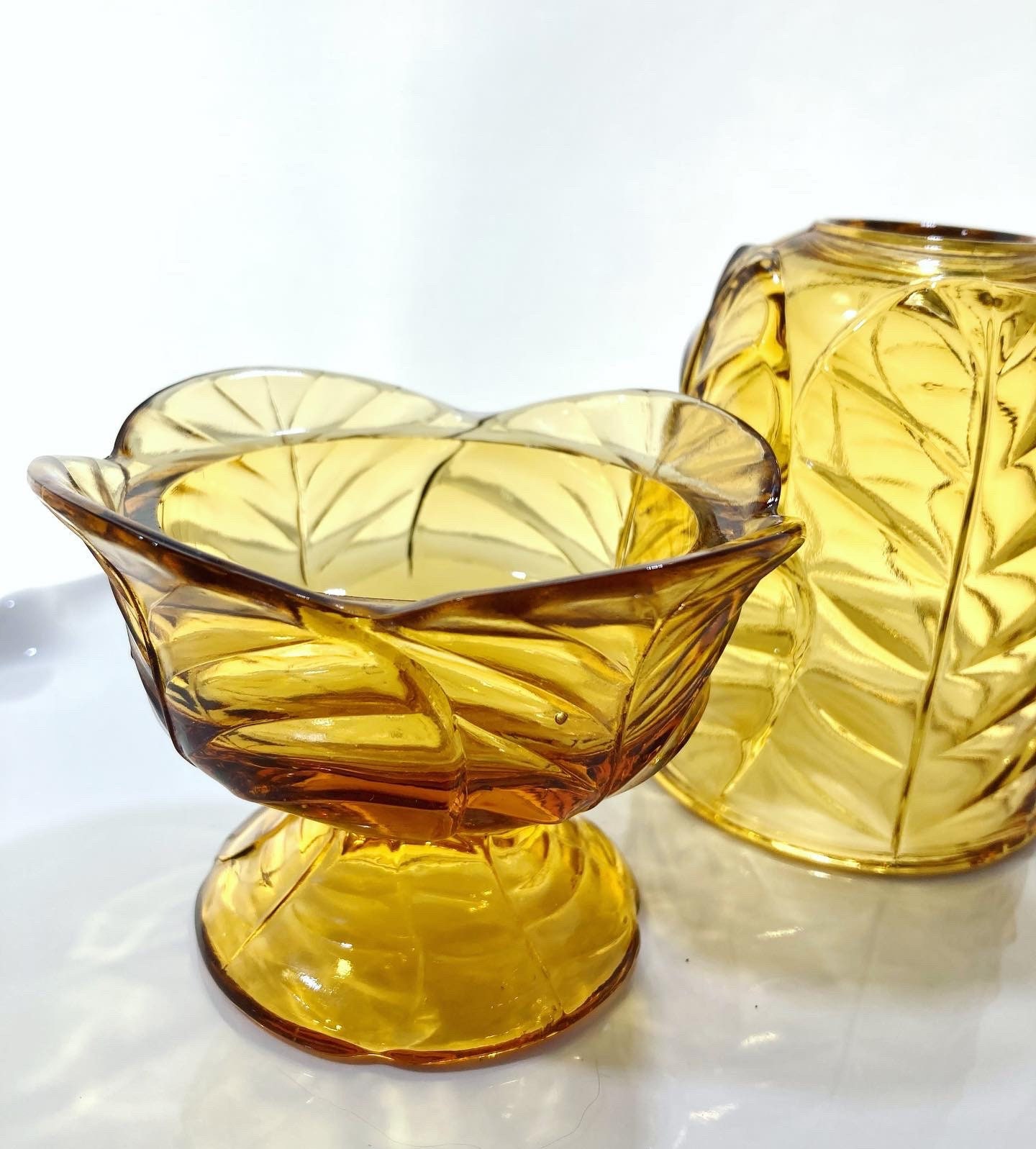 Viking Cabbage Leaf Fairy Lamp Amber - Etsy