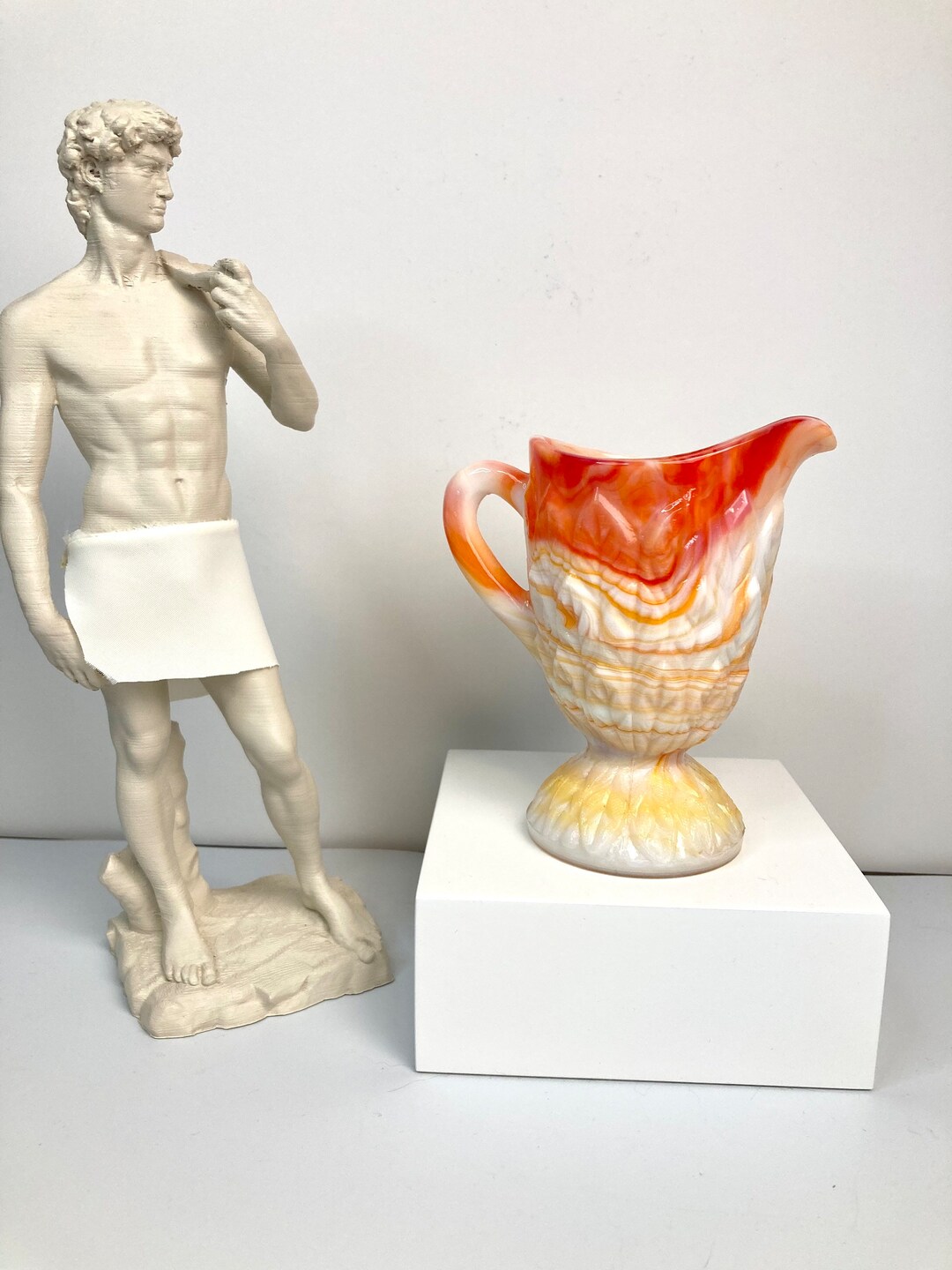 Orange Slag Glass Mini Pitcher/creamer by Imperial or Kanawha - Etsy