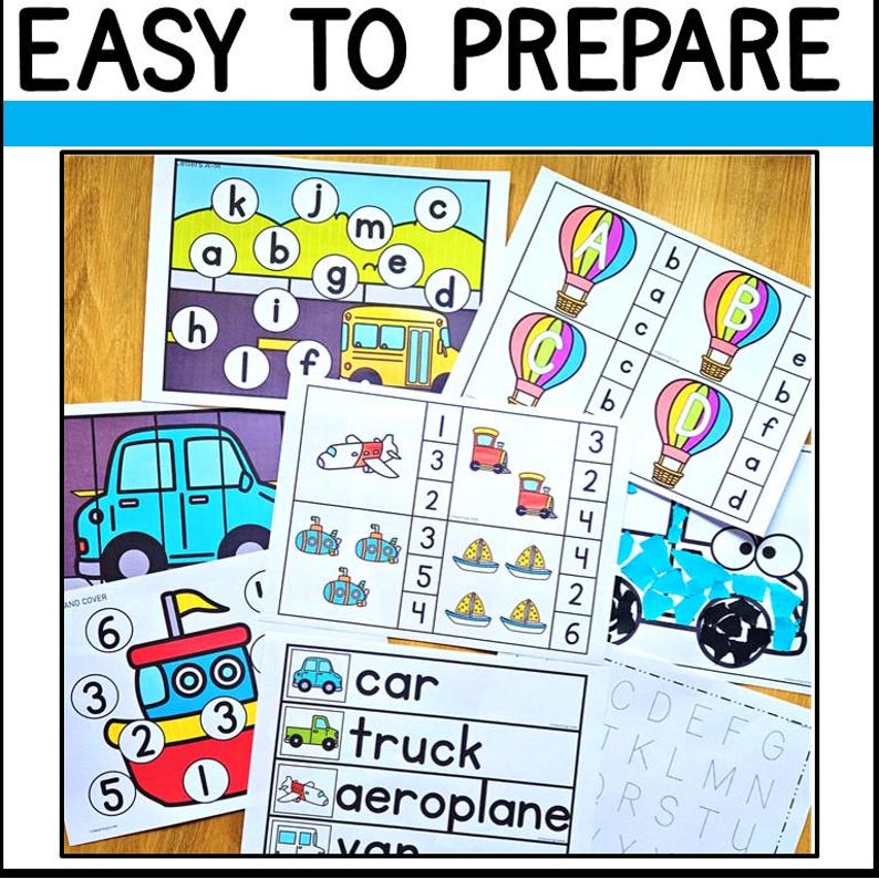 Transportation Themed Preschool Activities | Homeschool Preschool ...