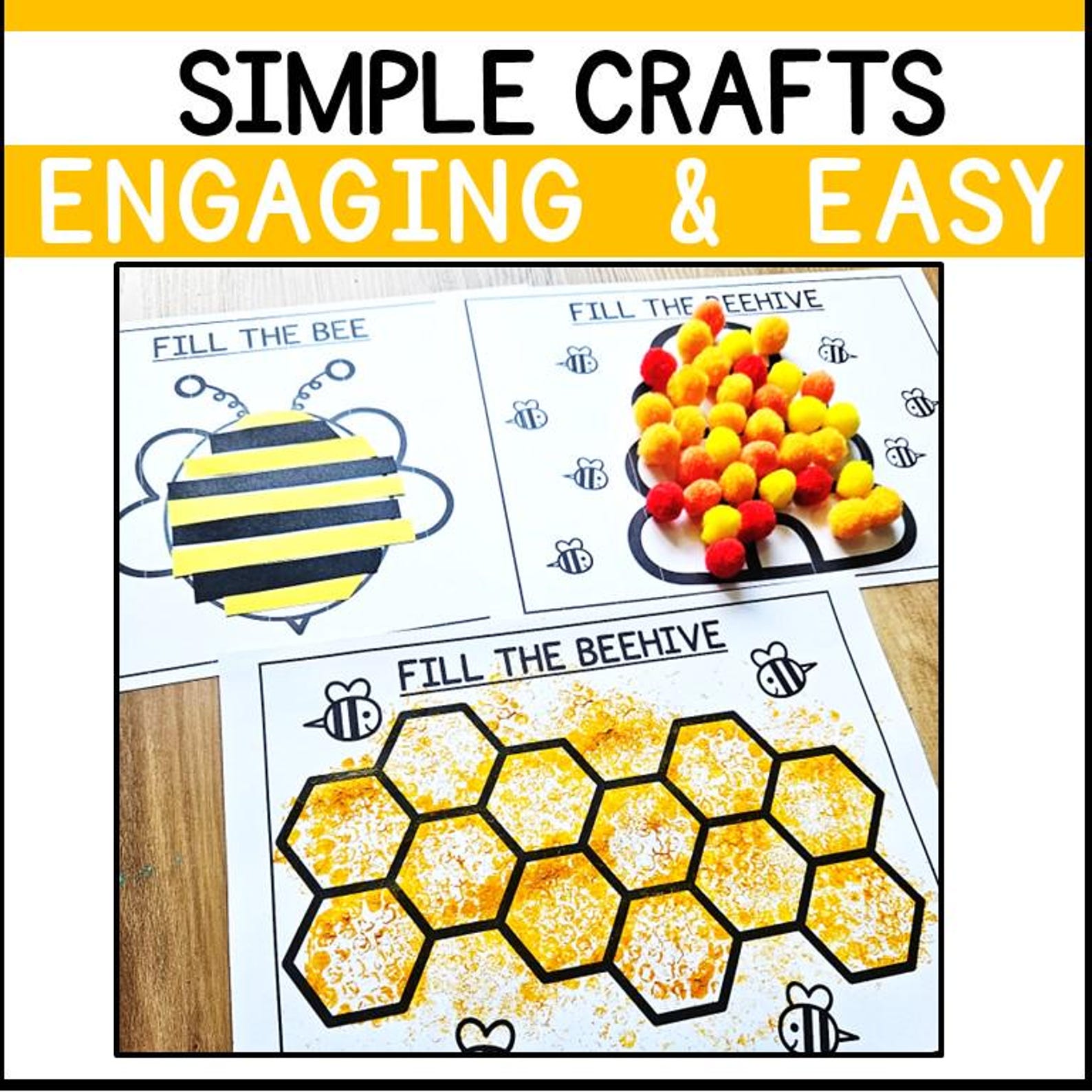Bee Theme Printable Letter B Activities - Counting ,crafts ,fine Motor ...