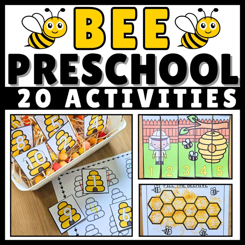 Bee Themed Preschool Activities | Pre-k Homeschool Preschool Curriculum ...