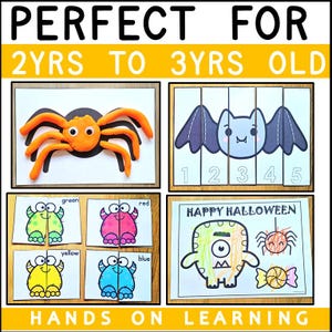 Halloween Theme Toddler Activity Pack | Printable October Worksheets ...