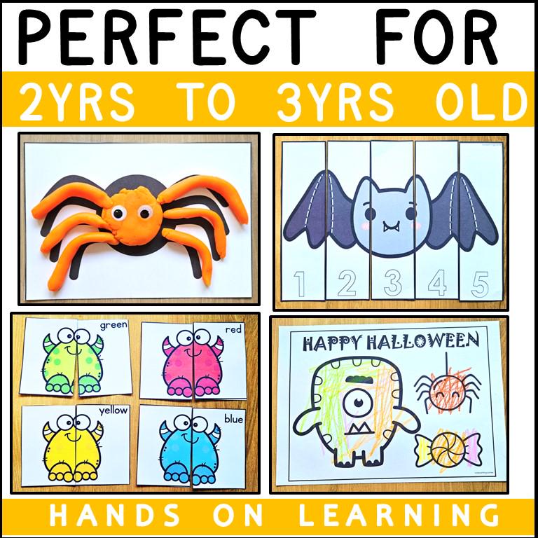 Halloween Theme Toddler Activity Pack | Printable October Worksheets ...