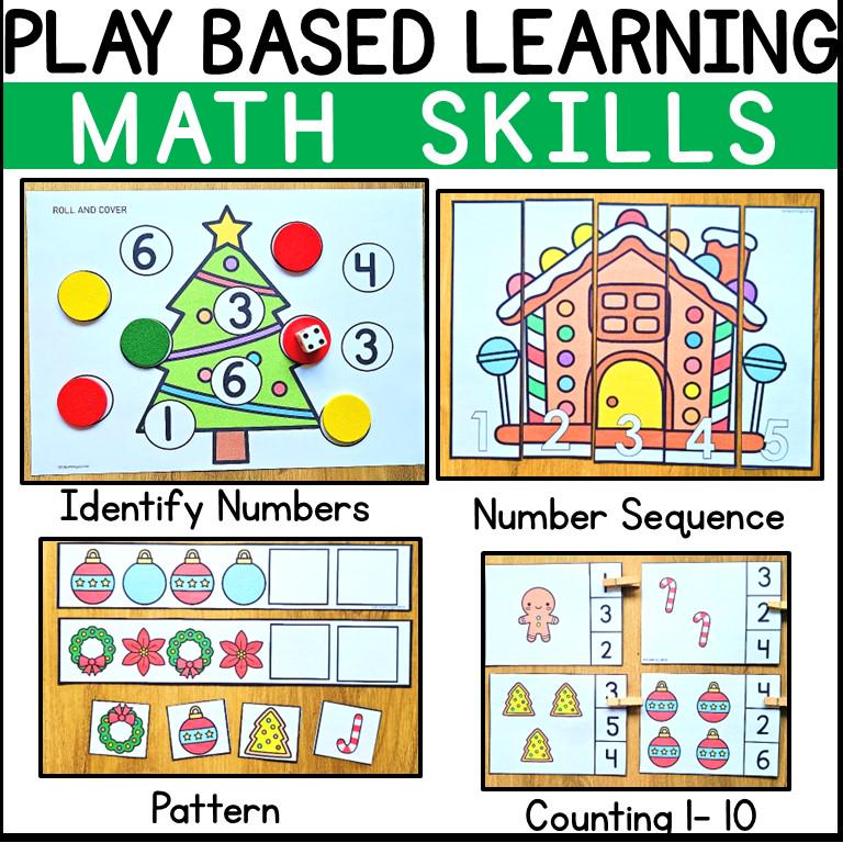 Christmas Theme Preschool Activity Pack | Holiday Printable Worksheets ...