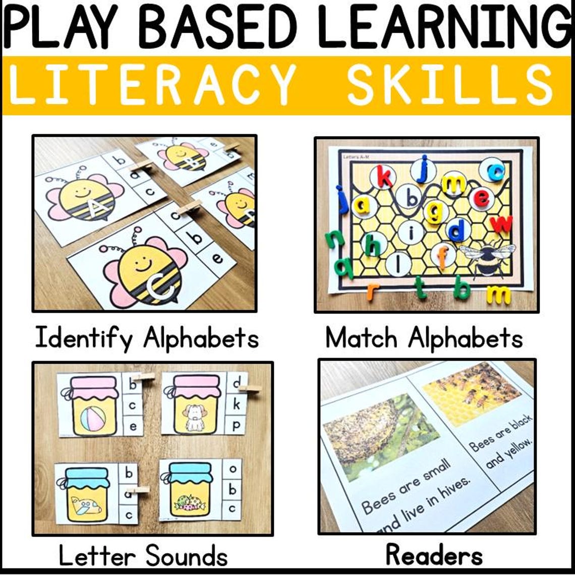 Bee Themed Preschool Activities | Pre-k Homeschool Preschool Curriculum ...