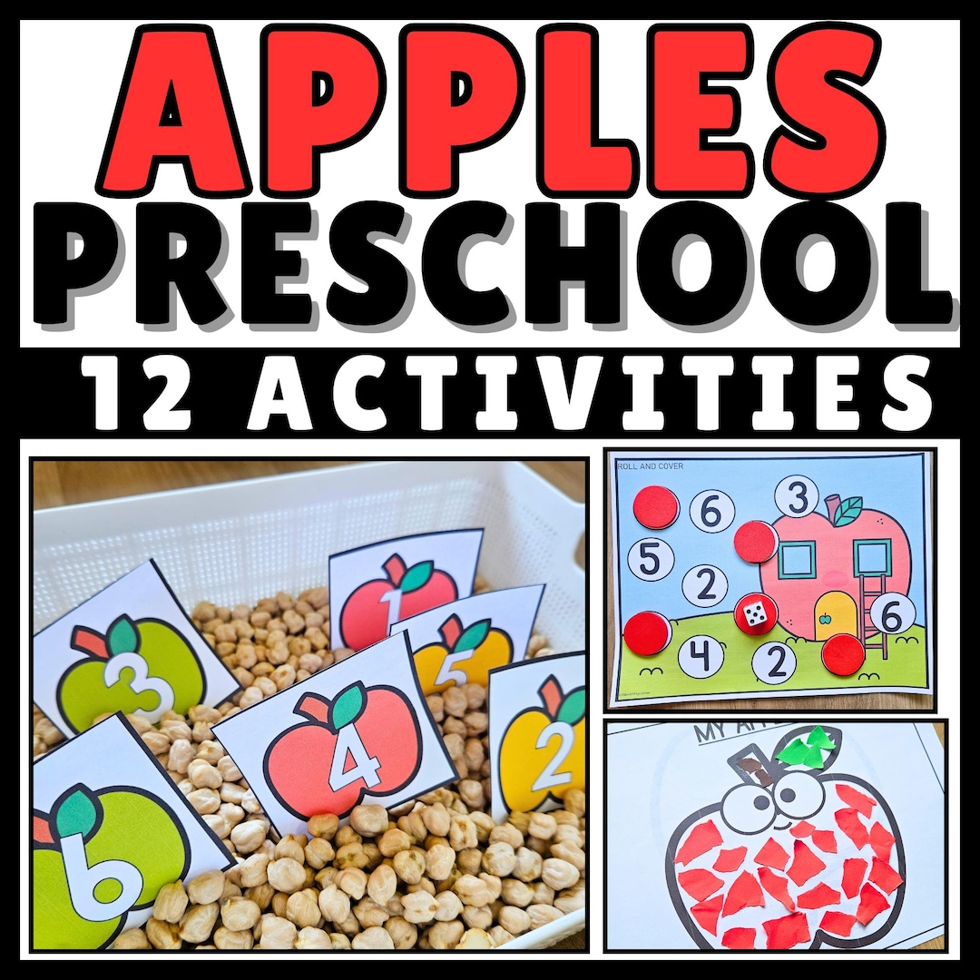 Apple Theme Preschool Letter A Activities Pack – Counting, Tracing ...