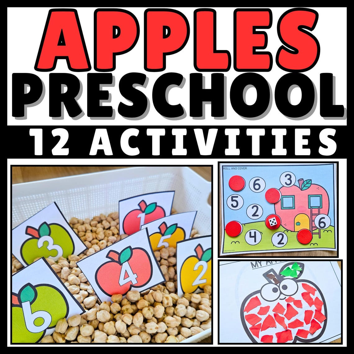 Apple Theme Preschool Letter A Activities Pack – Counting, Tracing ...