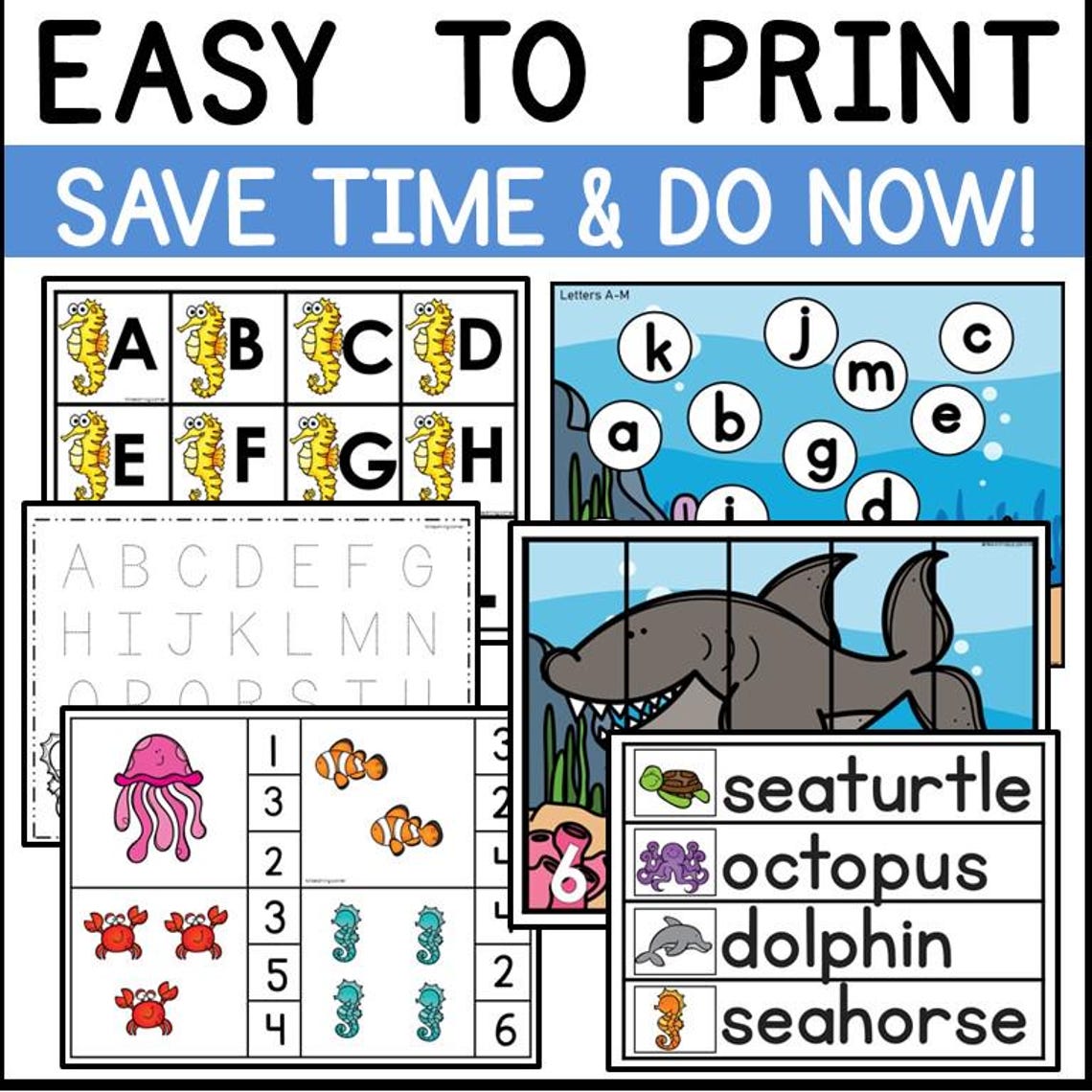 Ocean Themed Preschool Activities | Pre-k Homeschool Preschool ...