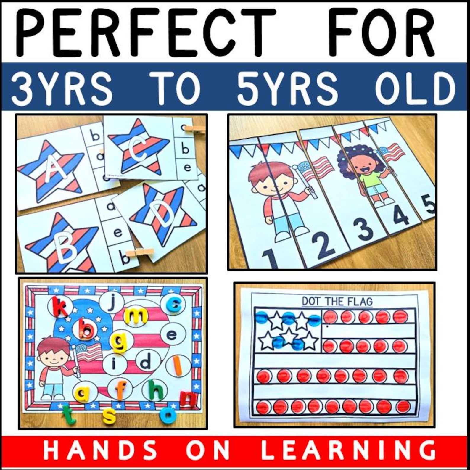 Patriotic Themed Preschool Activities | Pre-k Homeschool Preschool ...