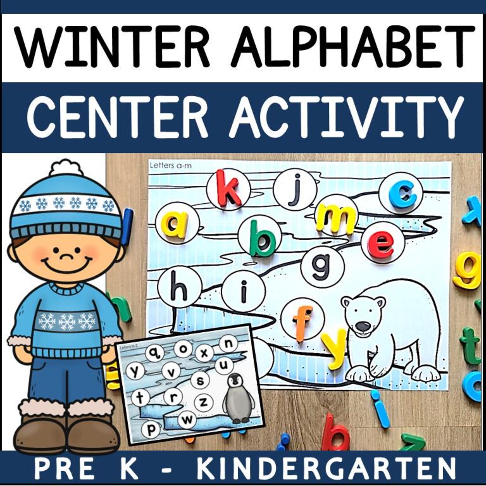 Polar Animal Alphabet Matching Busy Bag Activity , Educational Game ...