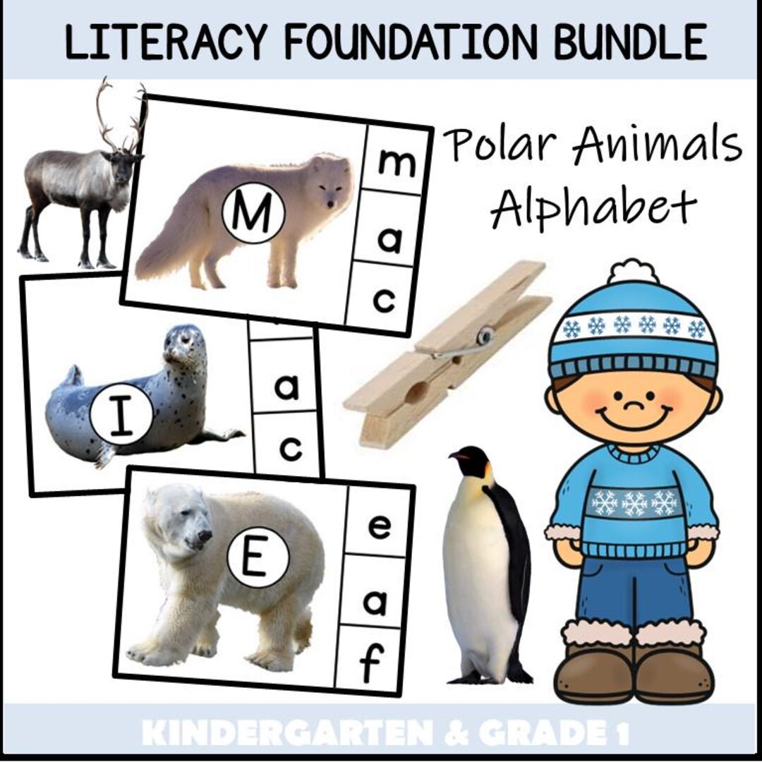 Arctic Animals Alphabet Activities Letter Matching ABC Recognition - Etsy