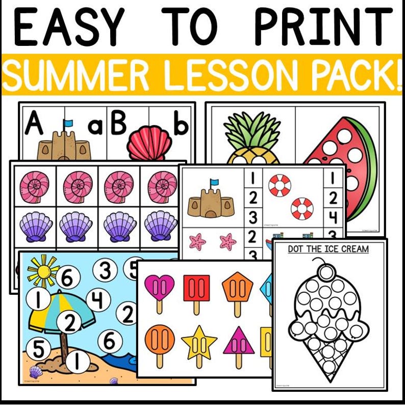 Summer Toddler Activity, Beach Theme Activity, Ice Cream Activity ...