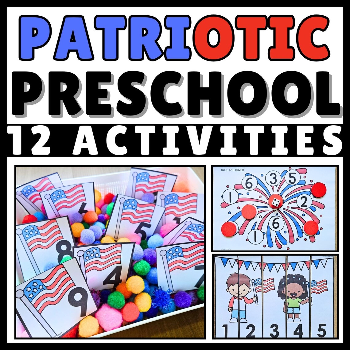 Patriotic Themed Preschool Activities | Pre-k Homeschool Preschool ...