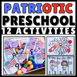 Patriotic Themed Preschool Activities | Pre-k Homeschool Preschool ...