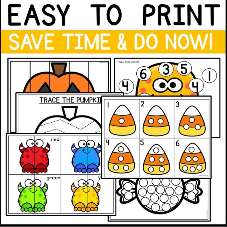 Halloween Theme Toddler Activity Pack | Printable October Worksheets ...