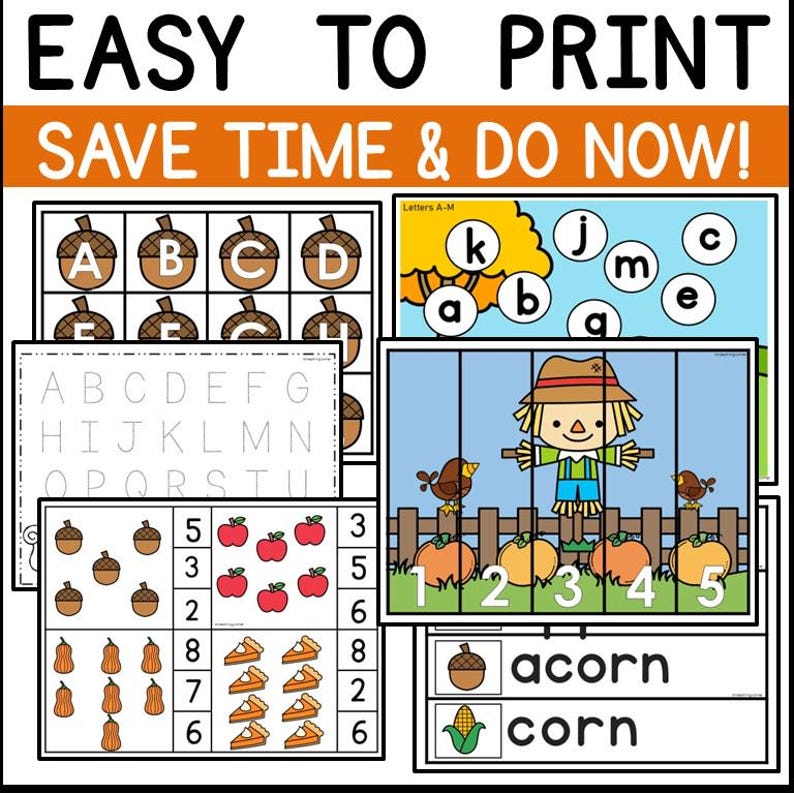 Fall Themed Preschool Activities | Pre-k Homeschool Preschool ...