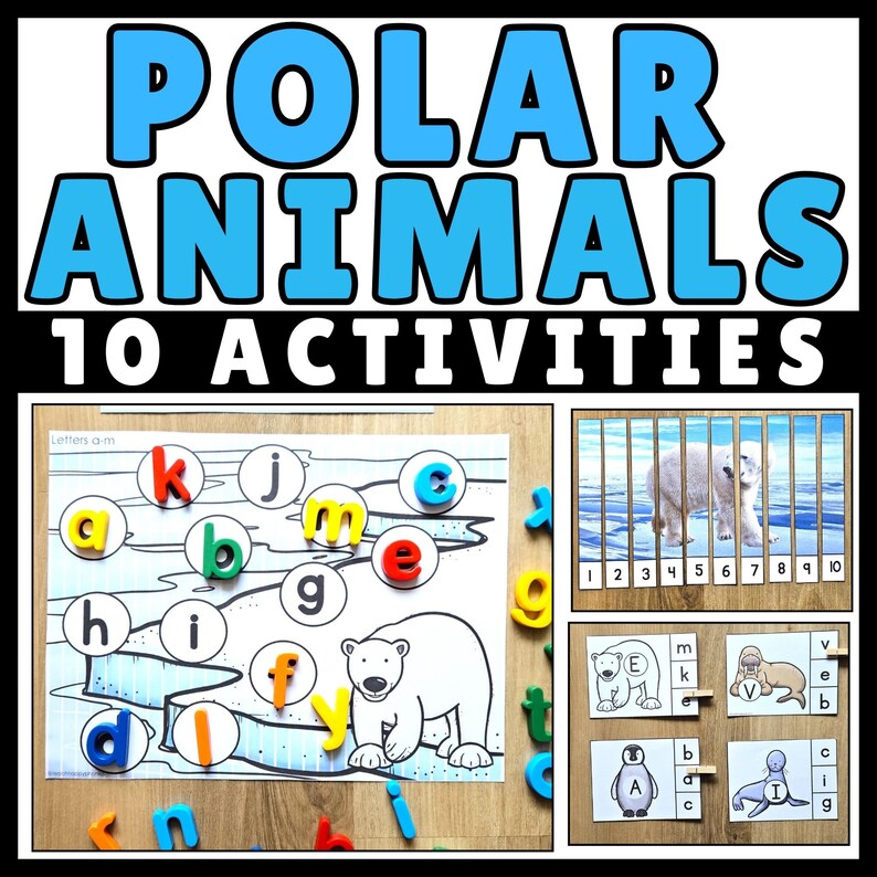 Winter Animals Preschool Activity Pack for 4yrs Old to 6yrs Old (I0 ...