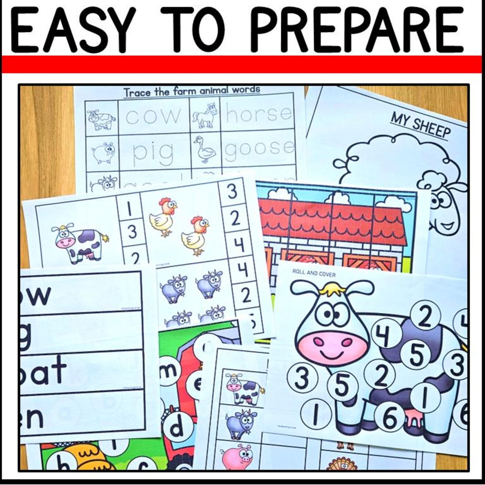 Farm Themed Preschool Activities | Pre-k Homeschool Preschool ...