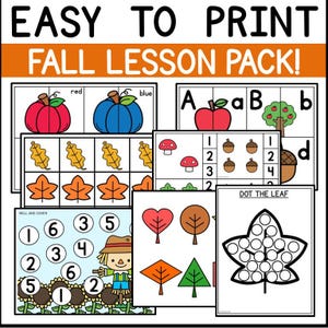 Fall Toddler Activities: Autumn Theme Homeschool Preschool Curriculum ...