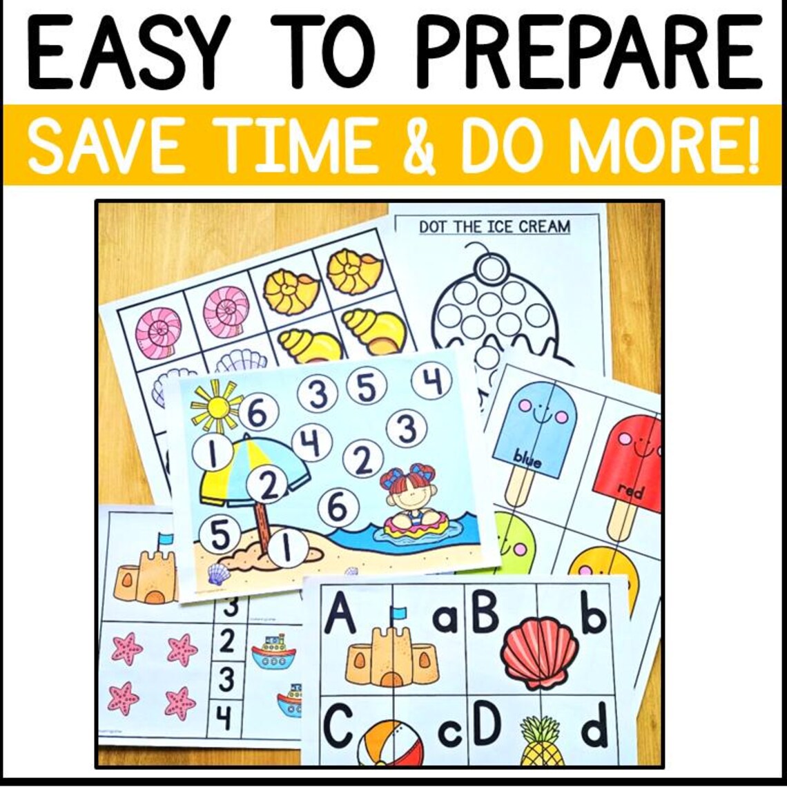 Summer Toddler Activity, Beach Theme Activity, Ice Cream Activity ...