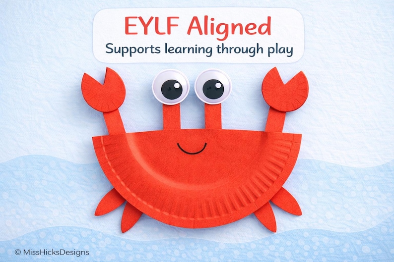 Crab Craft Template | Ocean-themed Craft for Preschool, Kindergarten ...
