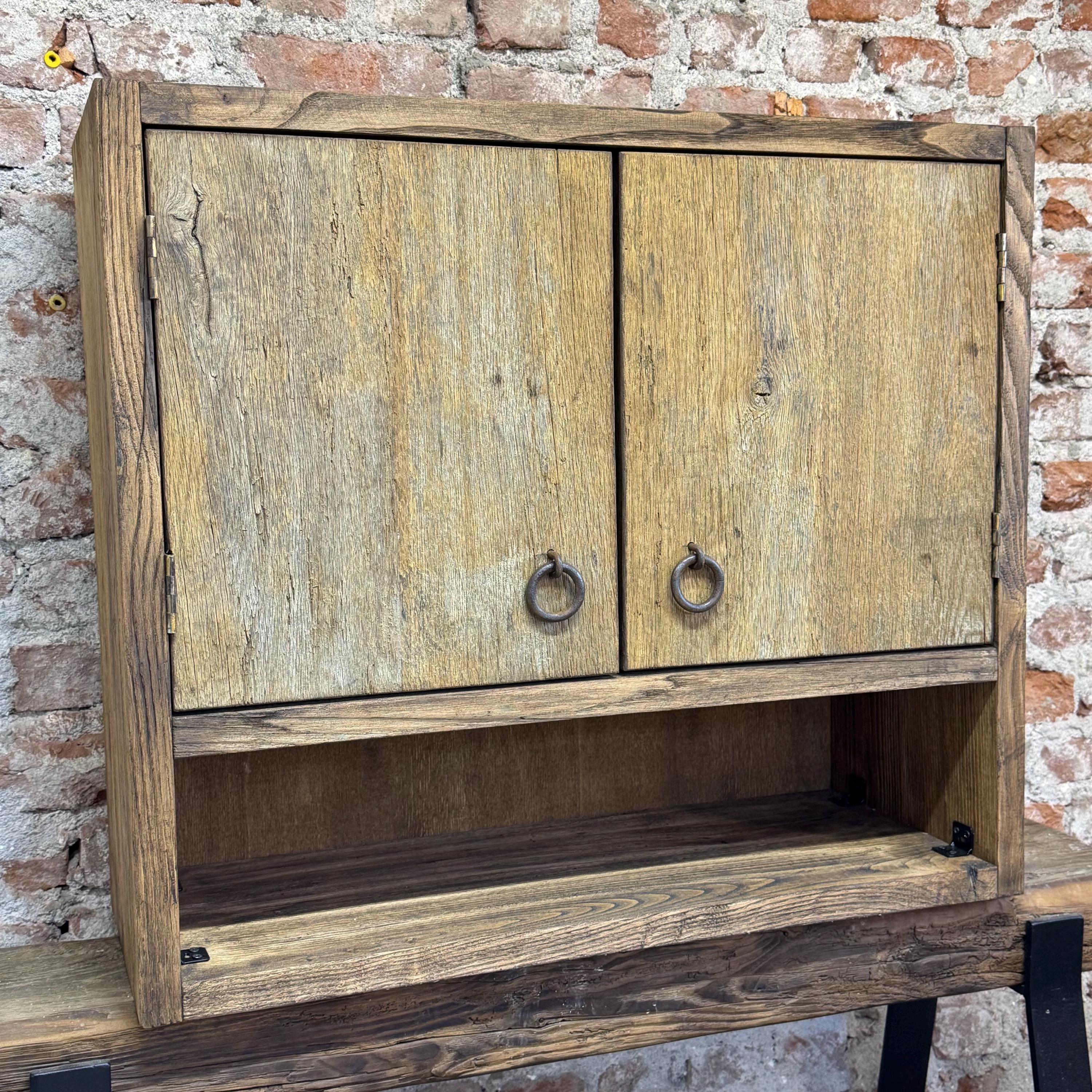 Handmade Reclaimed Wood Bathroom Cabinet, Rustic Farmhouse Storage - Etsy
