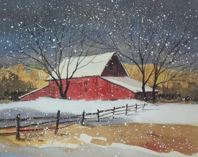 James Brom Red Barn - Etsy