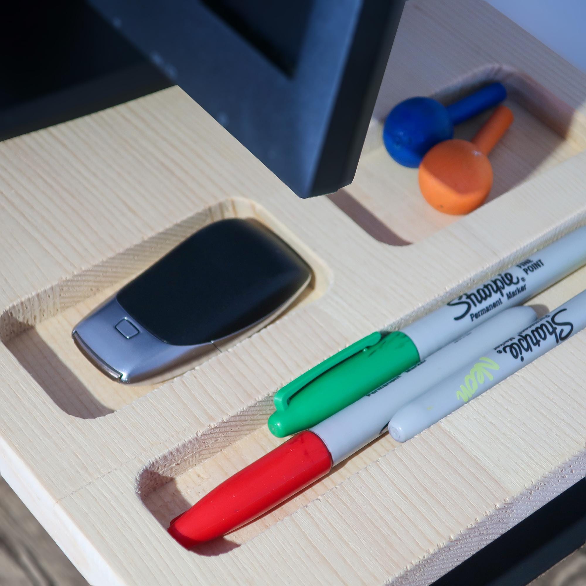 Minimalist Wooden Monitor Stand - 60x20cm (23.6"x7.9") Metal Leg ...