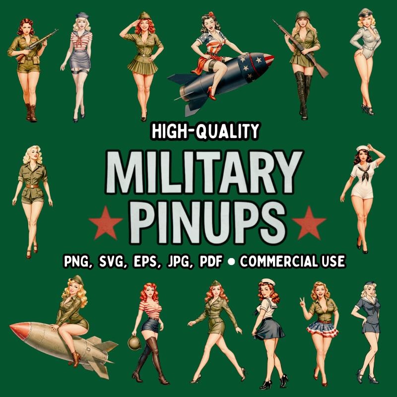 Pin up Clipart - Etsy