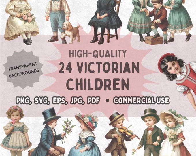 Set of 5 Vintage Victorian Children Images Decoupaged on Wood Charming ...
