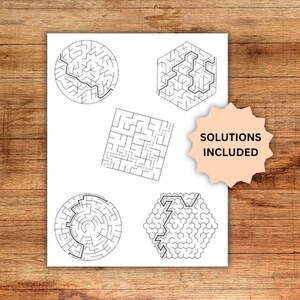 Capybara Maze Puzzle Sheets: Set of 5 (digital Download), Capybaras ...
